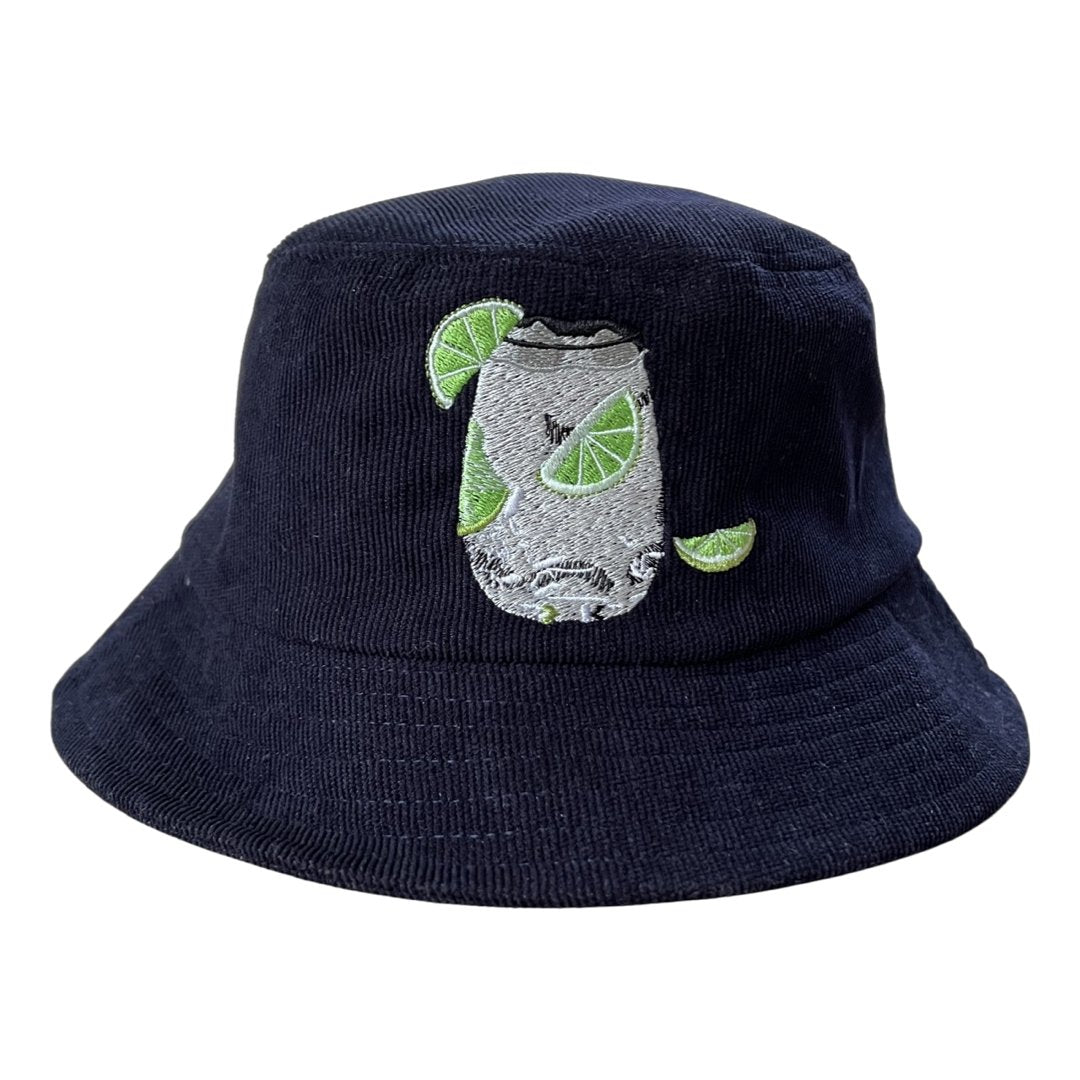 Gin & Tonic - Dark Blue Corduroy Bucket Hat – Dadi Cools